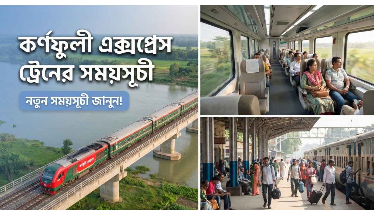 কর্ণফুলী এক্সপ্রেস ট্রেনের সময়সূচী ও ভাড়ার তালিকা ২০২৬ - Train Times BD