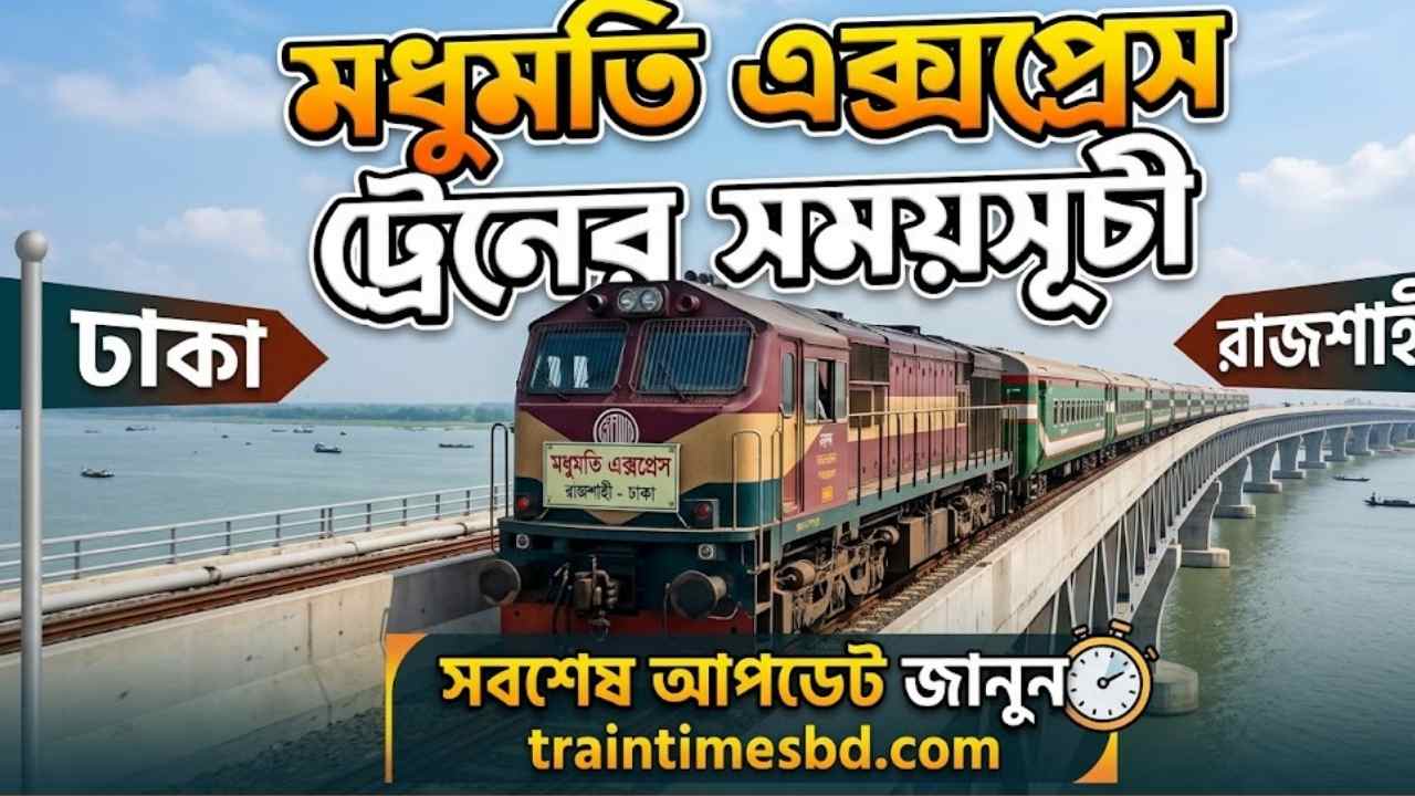 মধুমতি এক্সপ্রেস ট্রেনের সময়সূচী ২০২৬। ঢাকা-রাজশাহী রুট, ভাড়া ও টিকিট ...
